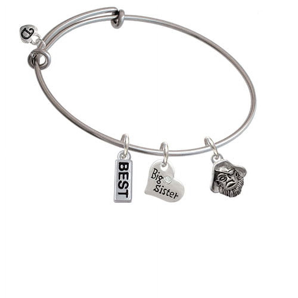 Small Pirate - Mascot Big Sister Heart Expandable Bangle Bracelet ...