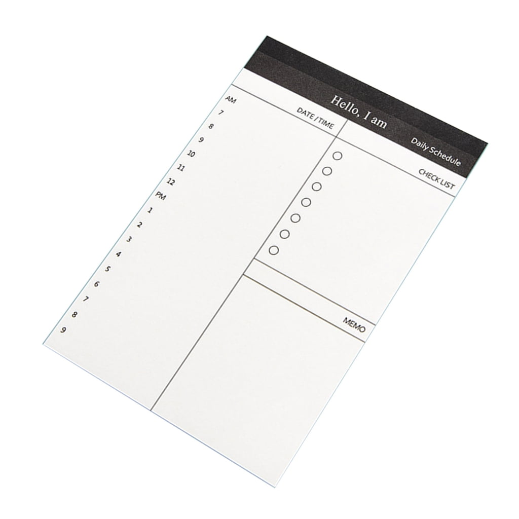 Small Planner Daily Schedule Notepads 50 Sheets Unlined Checklist ...