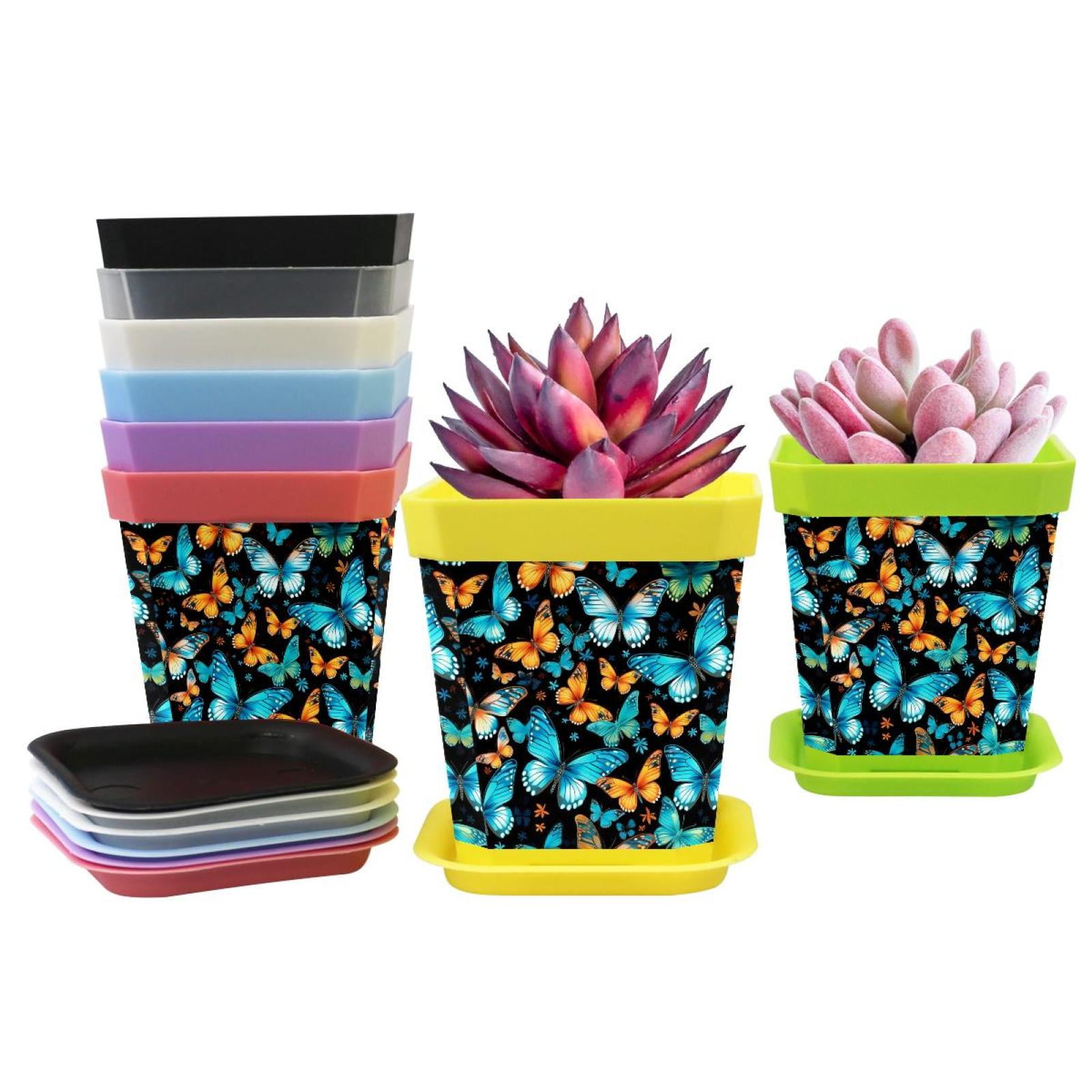 Small Plant Pots, 8 Pack Flower Pots, Planters for Indoor Plants ...
