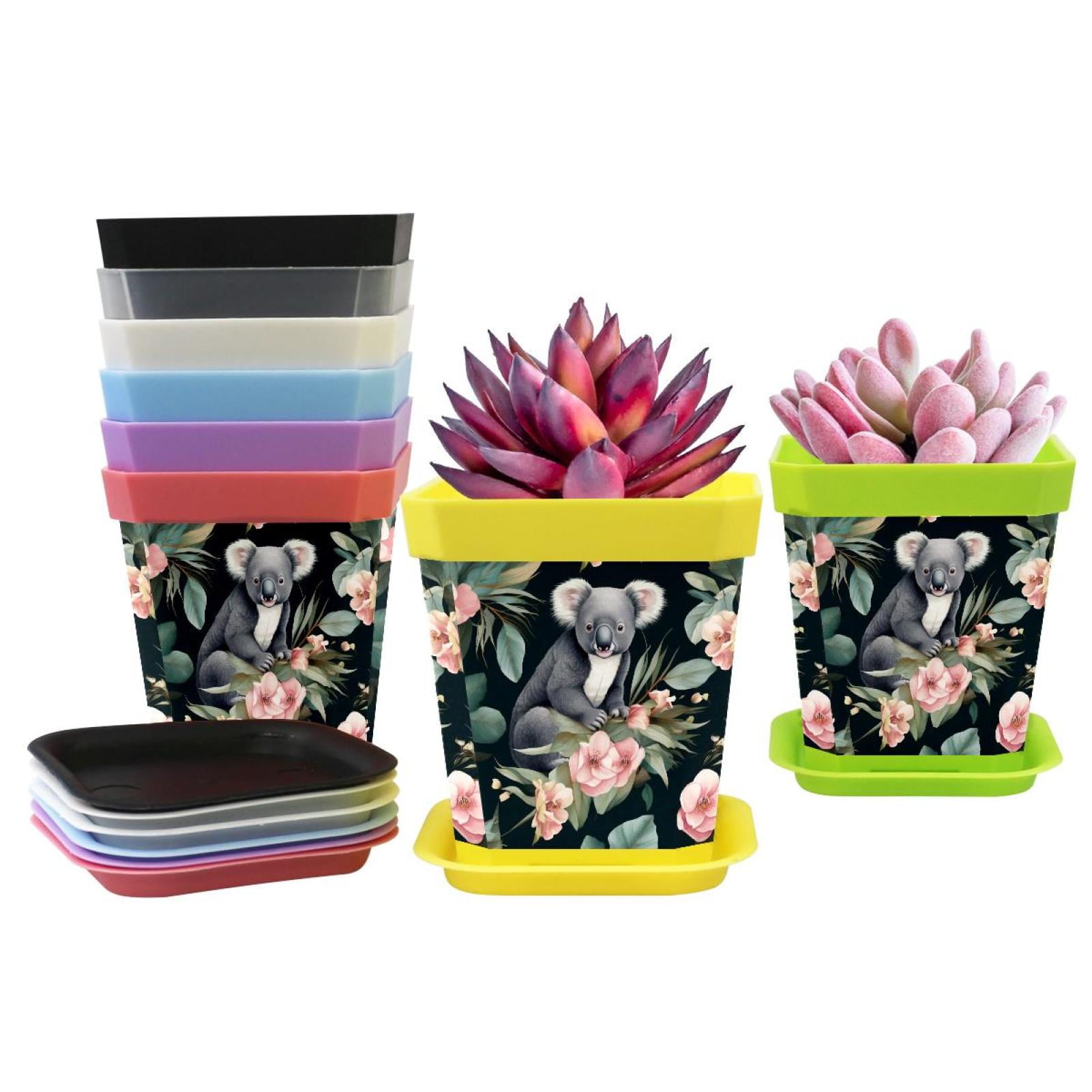 Small Plant Pots, 8 Pack Flower Pots, Planters for Indoor Plants ...