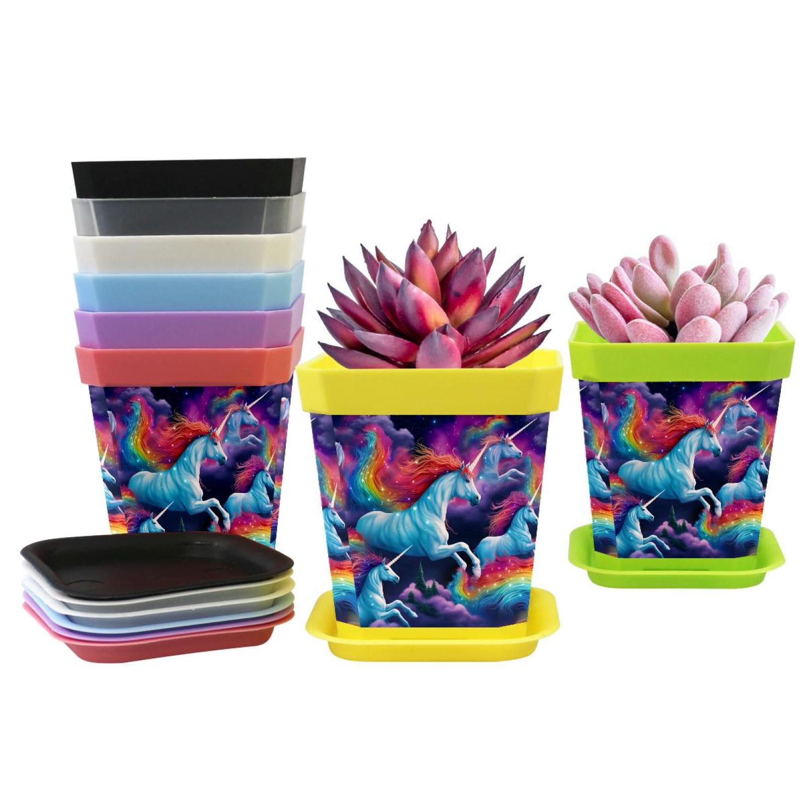 Small Plant Pots, 8 Pack Flower Pots, Planters for Indoor Plants ...