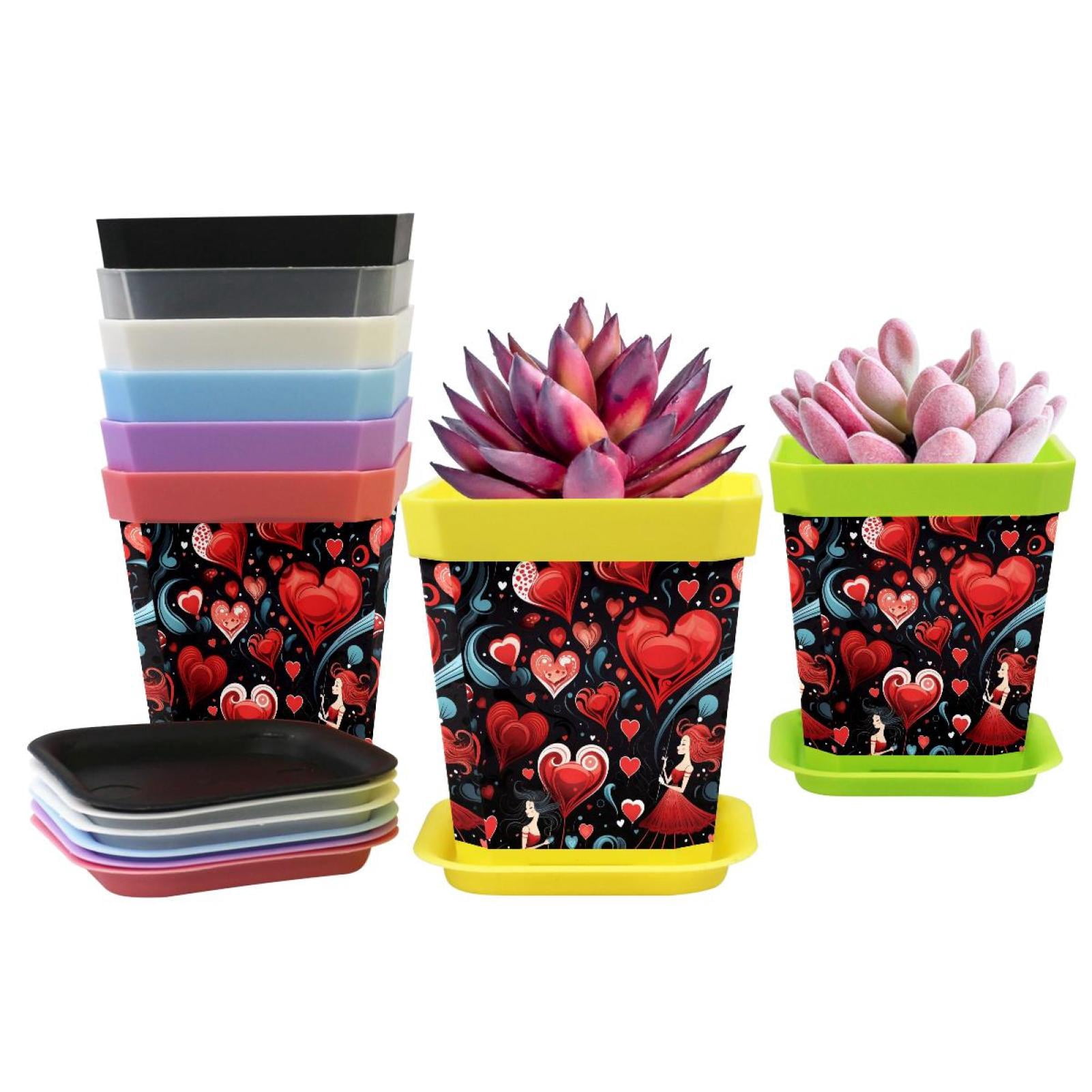 Small Plant Pots, 8 Pack Flower Pots, Planters for Indoor Plants ...