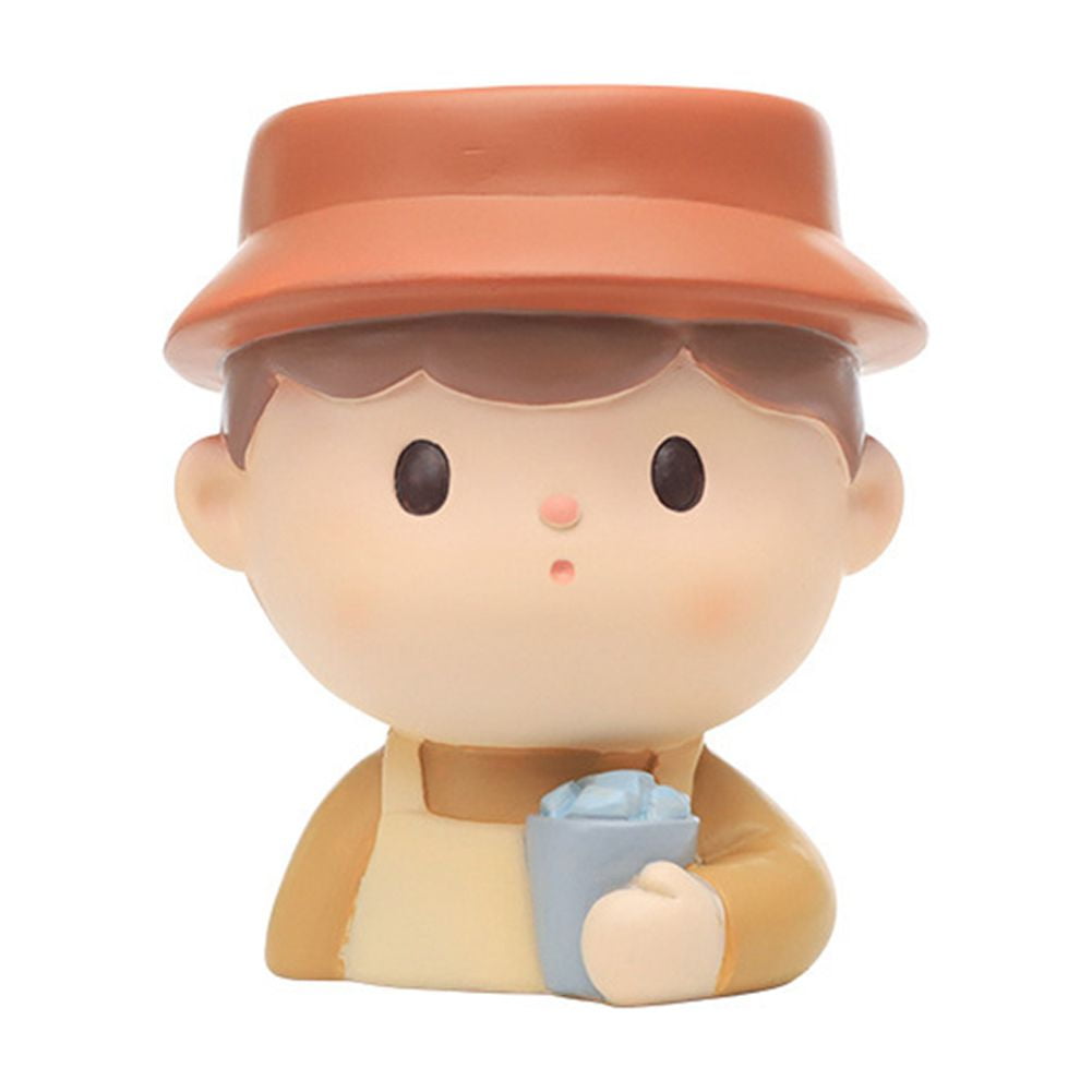 Small Planter Pot Flowerpot, Cute Girl Boys Plant Pot, Bust Statue ...