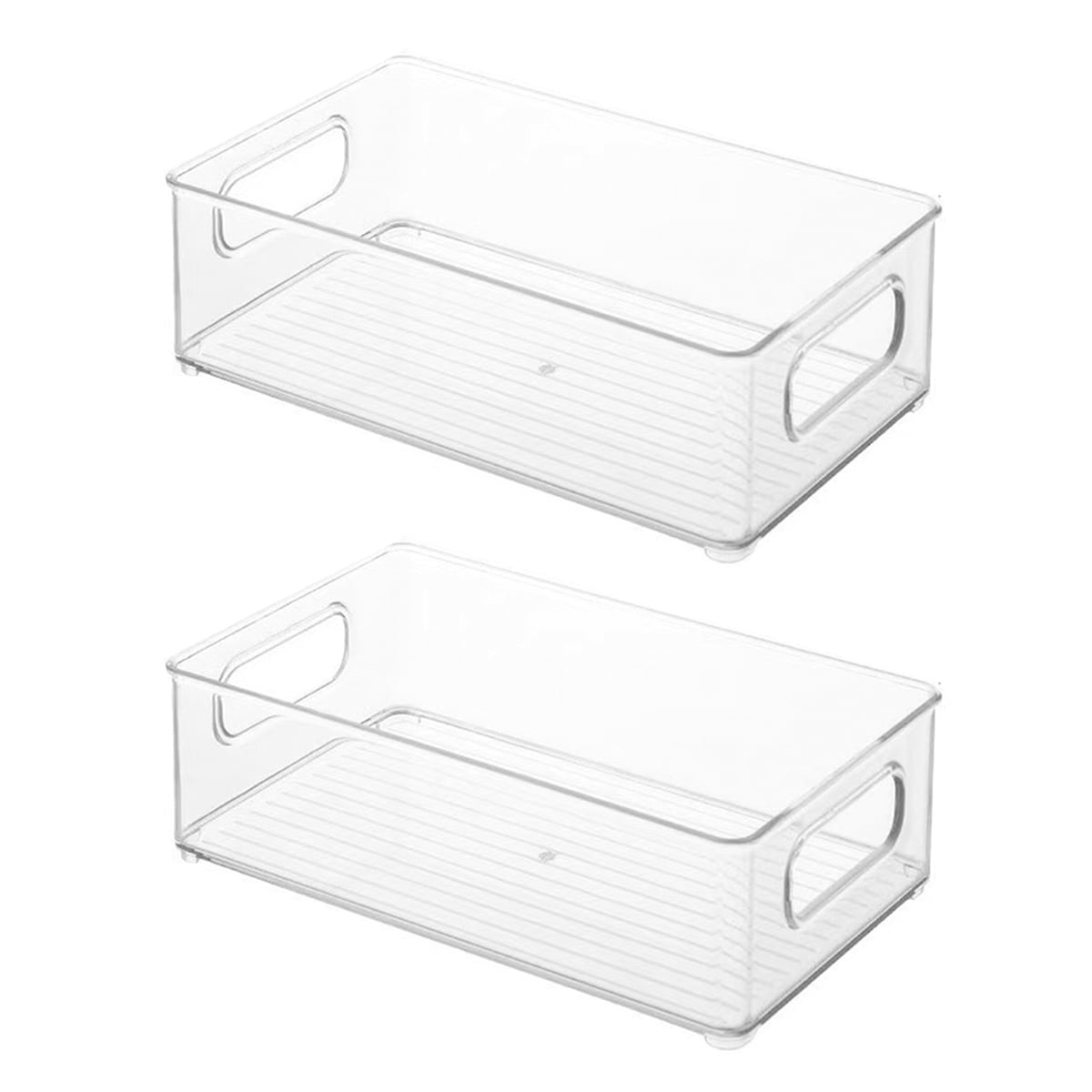 Small Plastic Bathroom Storage Container Bins with Handles for ...
