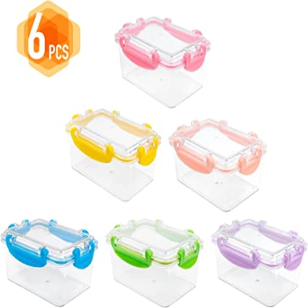 Small Plastic Box, Stackable Mini Plastic Storage Box with Lid, Clear ...