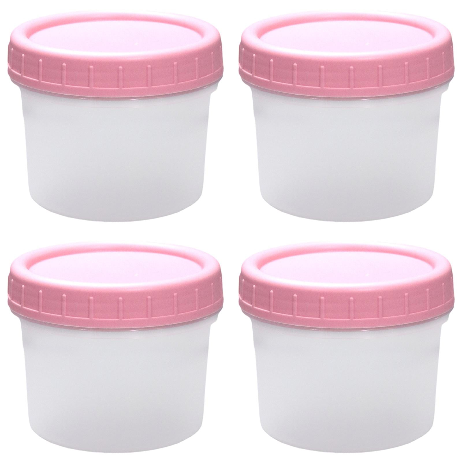 Small Plastic Containers with Lids 6.5 oz, Reusable Food Storage ...