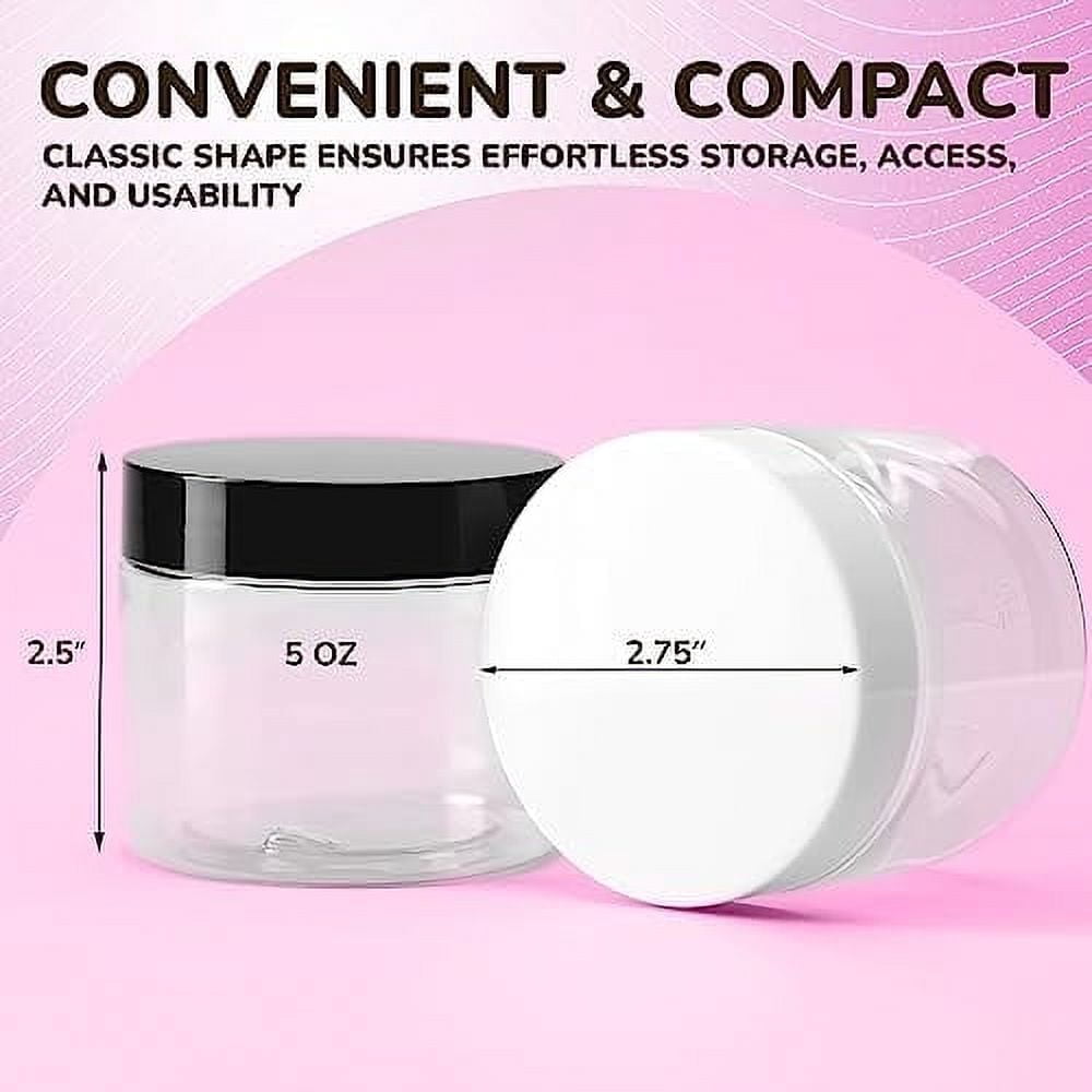 Small Plastic Containers With Leads - 5 OZ Small Jars with Lids - 12 ...