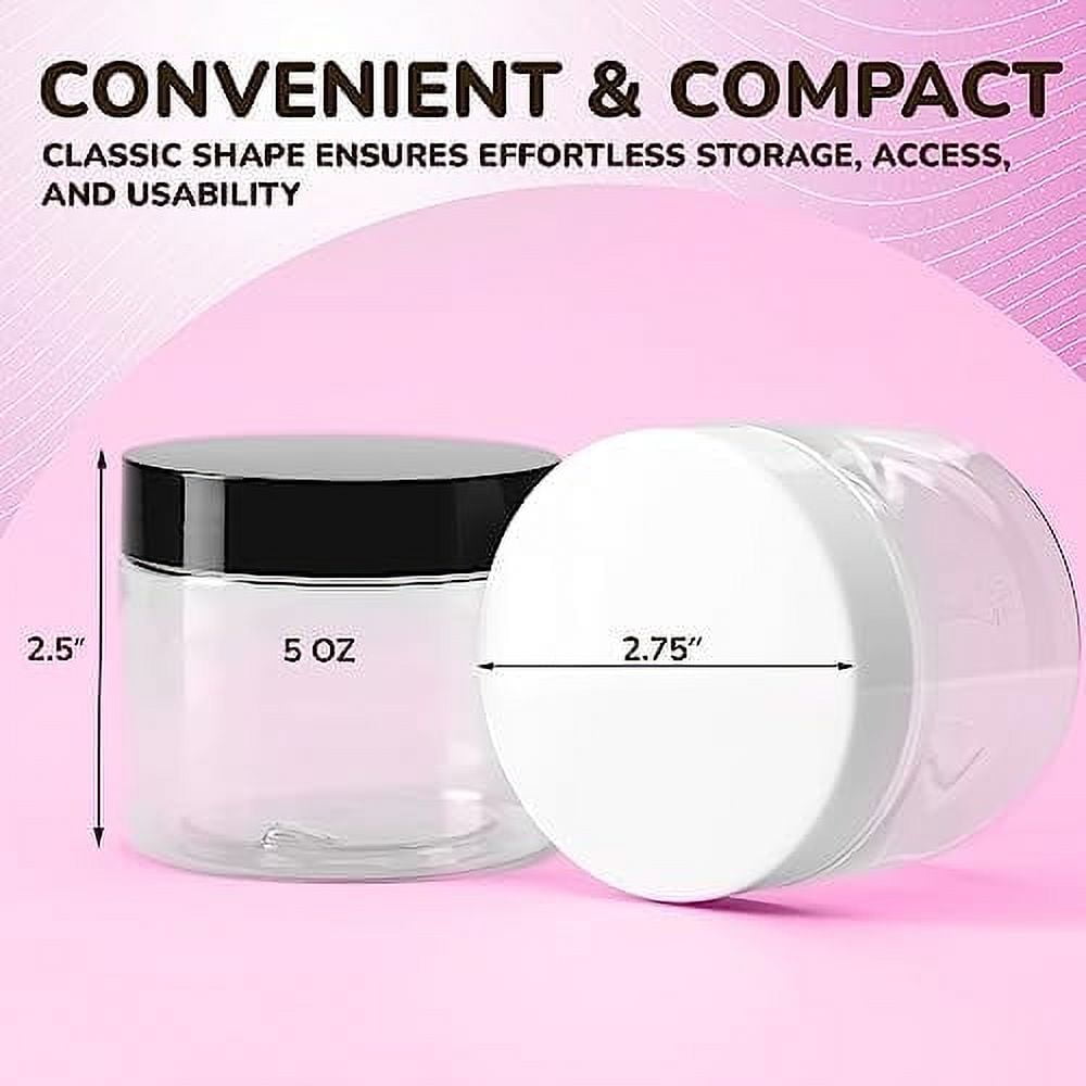 Small Plastic Containers With Leads - 5 OZ Small Jars with Lids - 18 ...