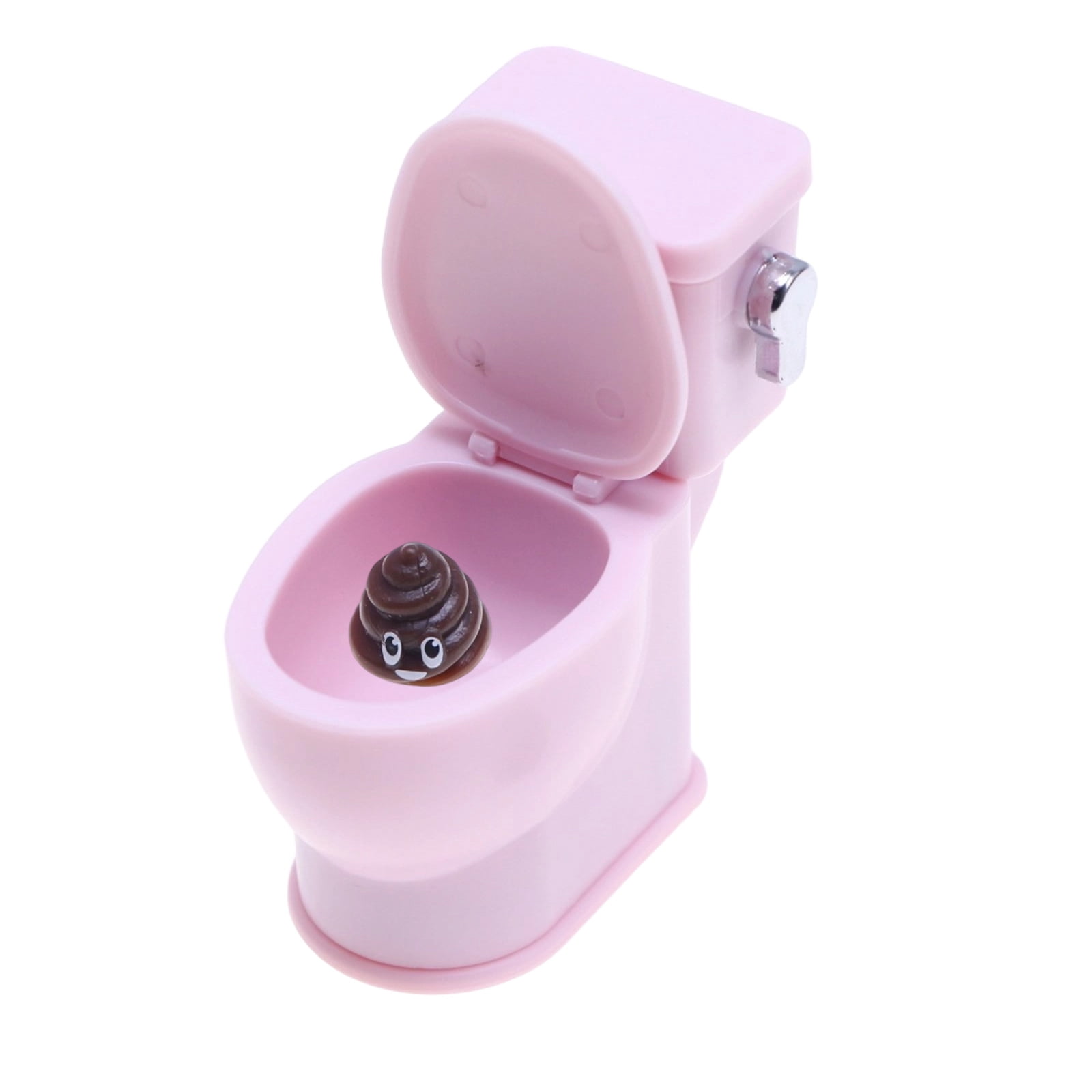 Small Plastic Flushing Toilet For Dollhouses Decors Realistic Bathroom ...