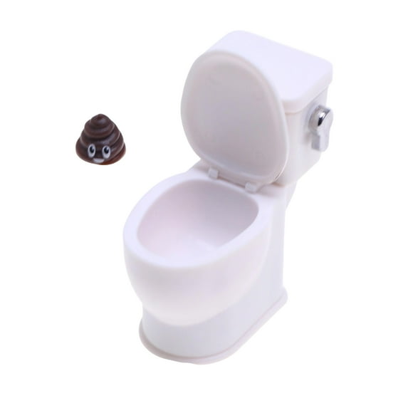 Small Plastic Flushing Toilet For Dollhouses Decors Realistic Bathroom ...