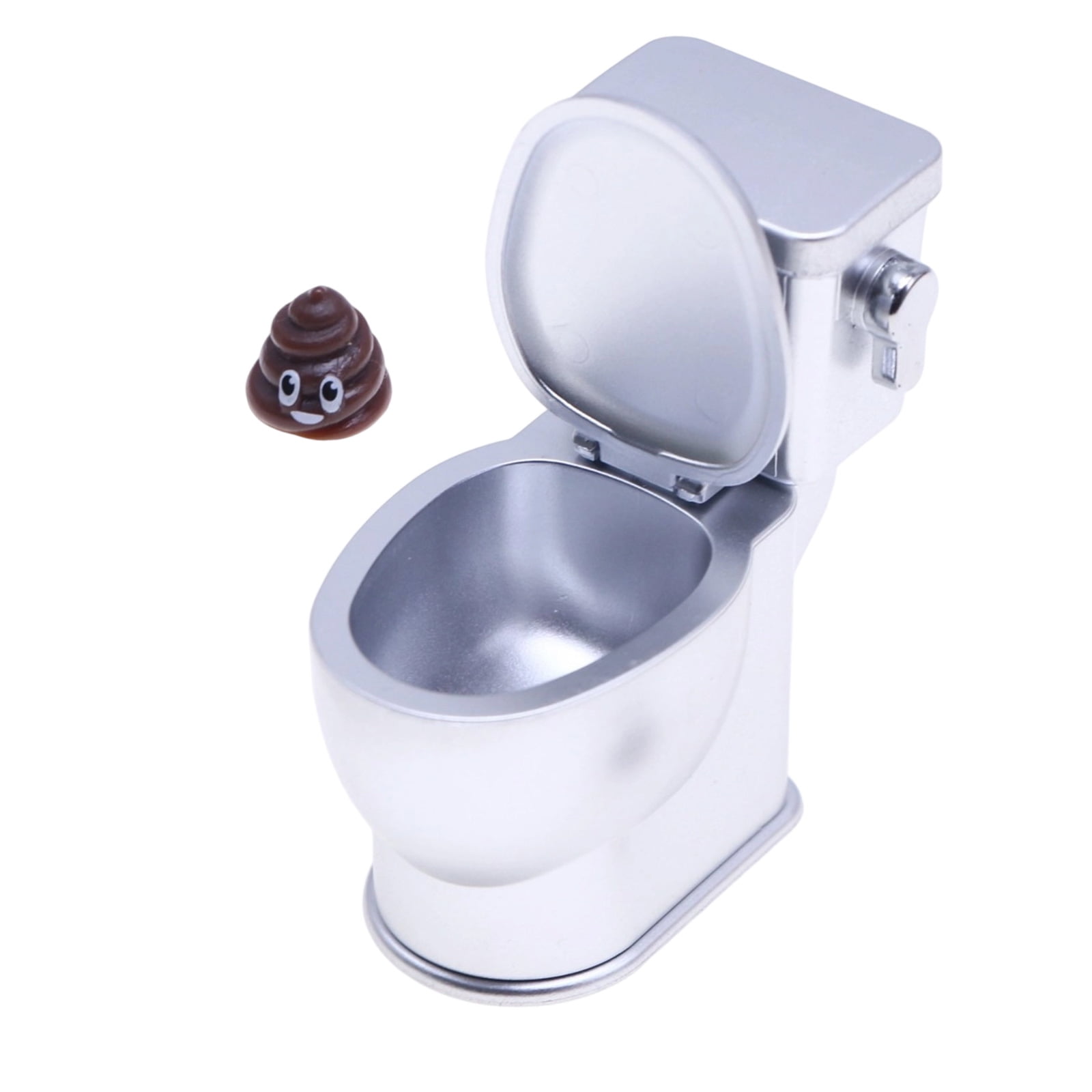 Small Plastic Flushing Toilet For Dollhouses Decors Realistic Bathroom ...