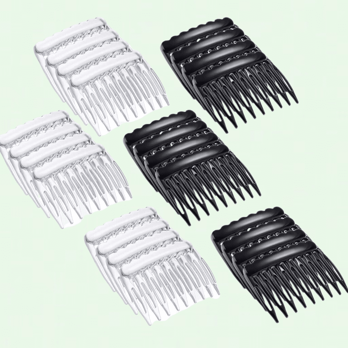 Small Plastic French Teeth Hair Clipper Hair Comb Set of 24, Ideal for ...