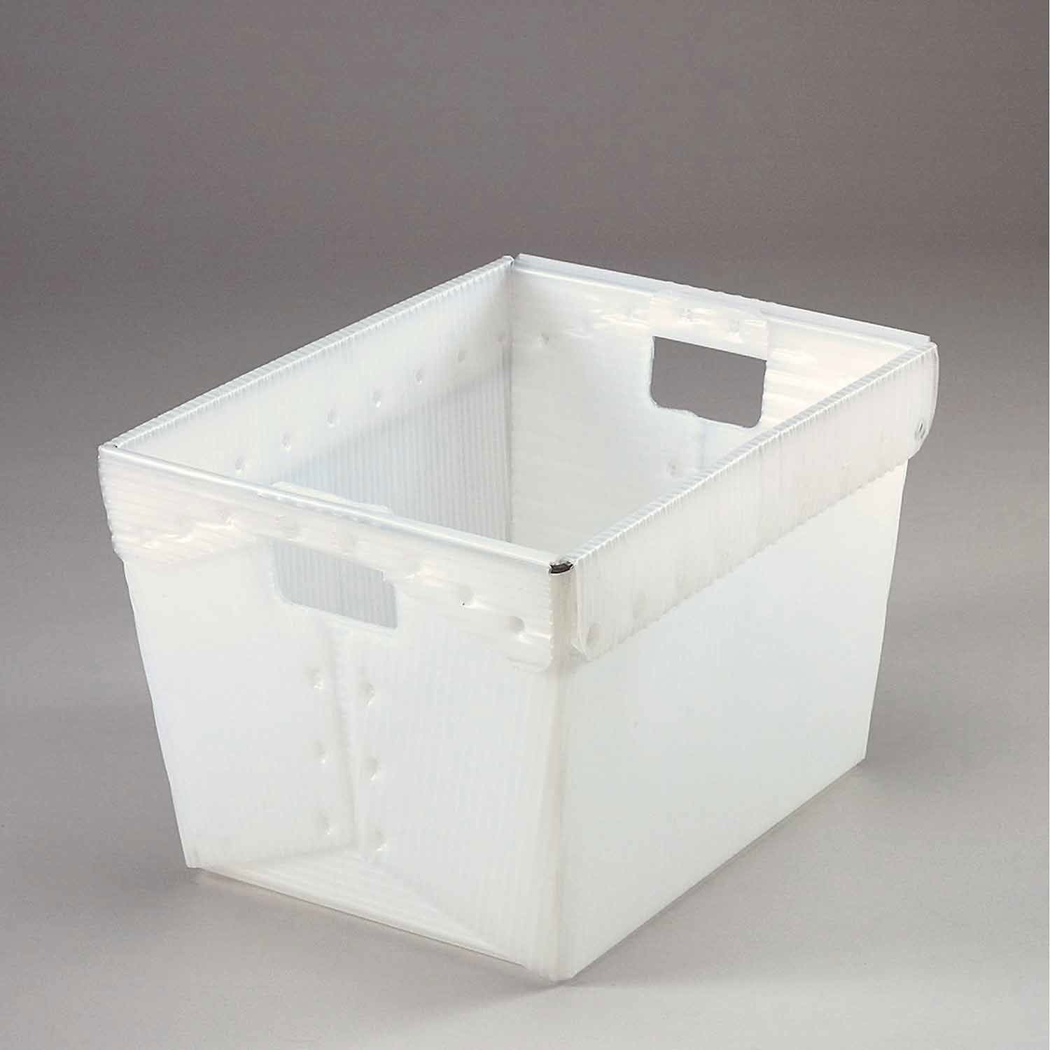 Global Industrial Corrugated Plastic Totes, Natural - Postal Nesting-No ...