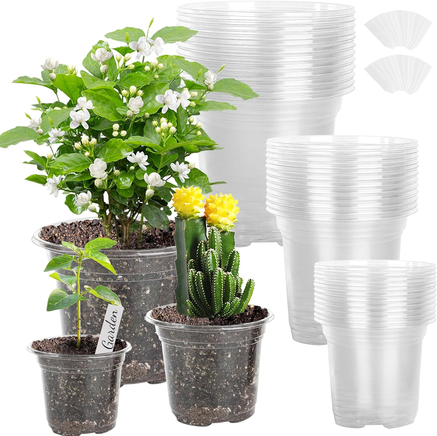 Small Plastic Plant Nursery Pot/Pots (36 Packs 5/4/3.5 Inch Plant Pot ...