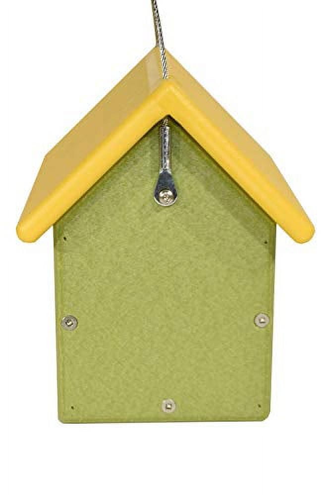 Small Plastic Poly Hanging Bird House with Perch and Detachable Roof ...