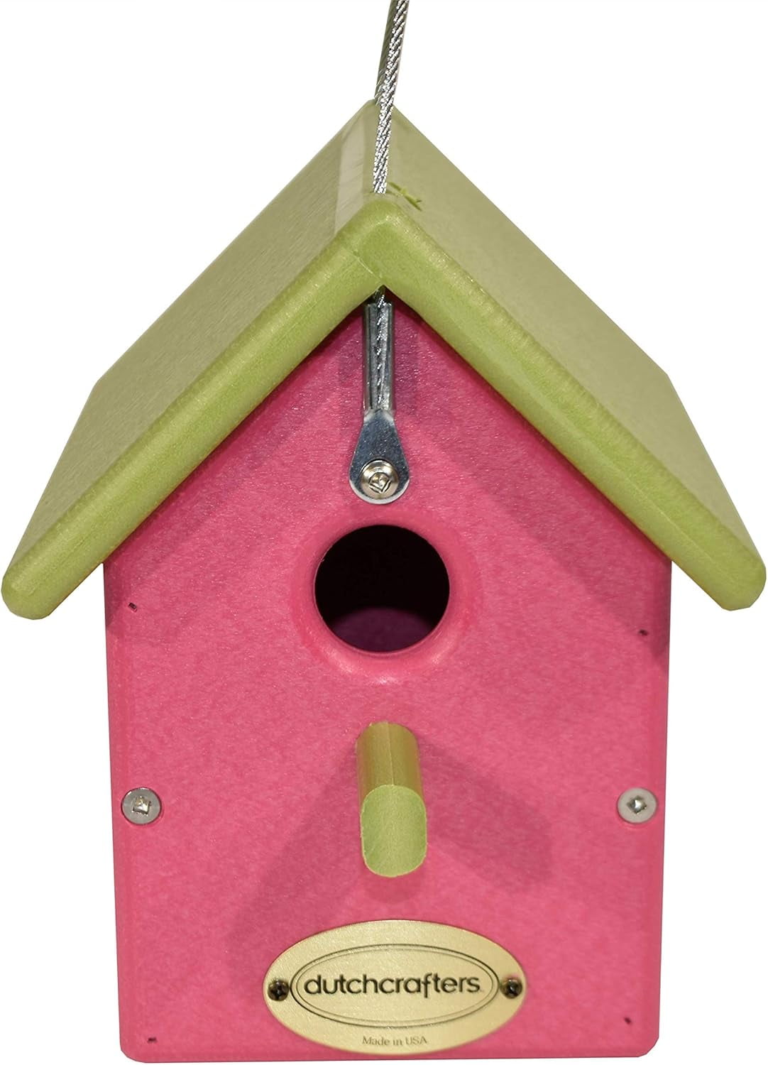 Small Plastic Poly Hanging Bird House with Perch and Detachable Roof ...