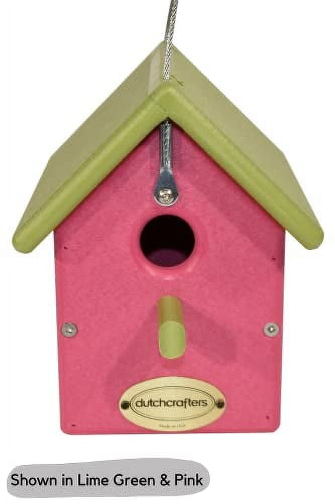 Small Plastic Poly Hanging Bird House with Perch and Detachable Roof ...
