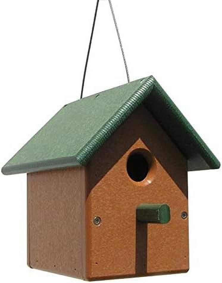 Small Plastic Poly Hanging Bird House with Perch and Detachable Roof ...