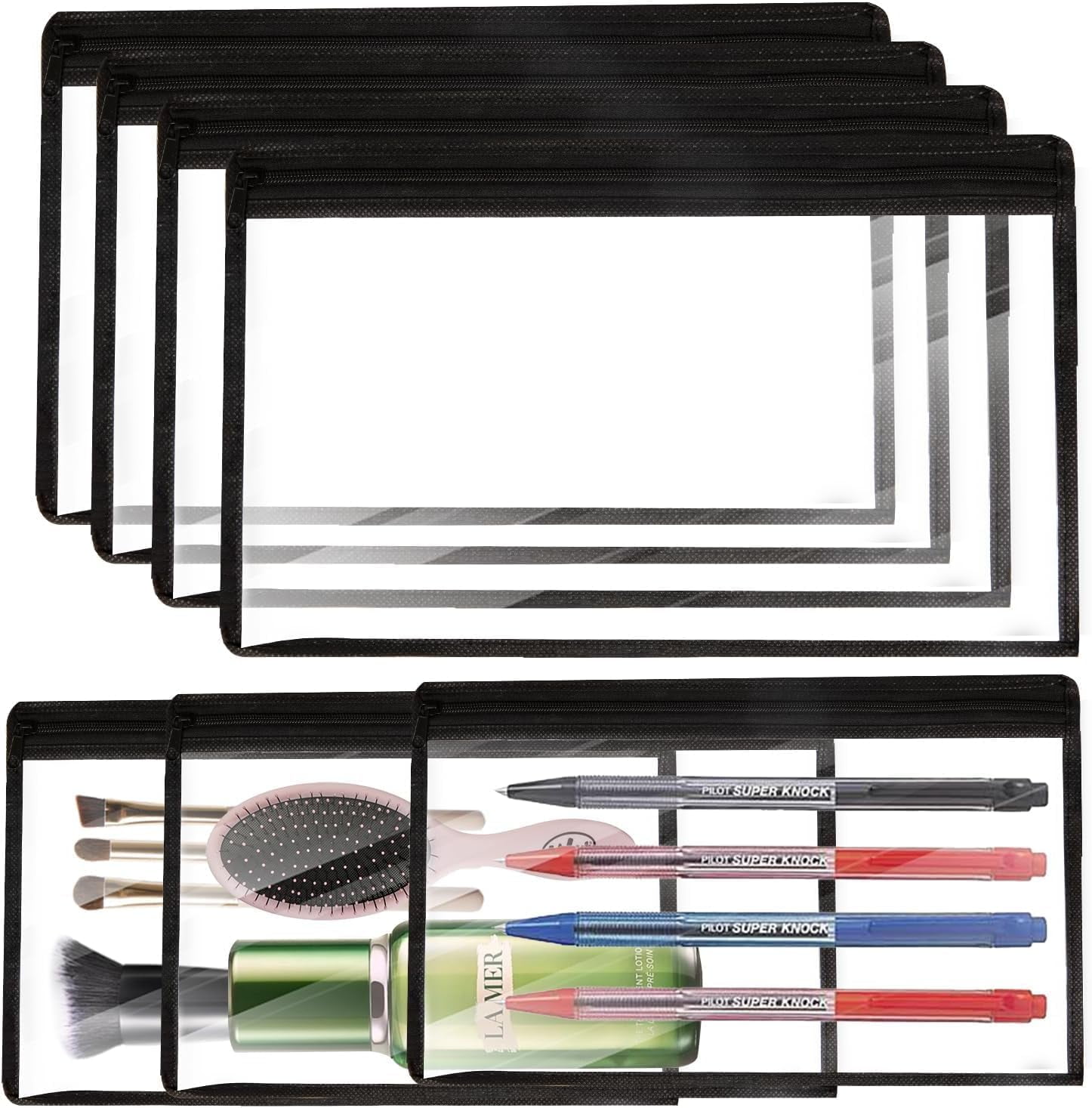 Small Plastic Pouch with Zipper Transparent Pouches for Stationary ...