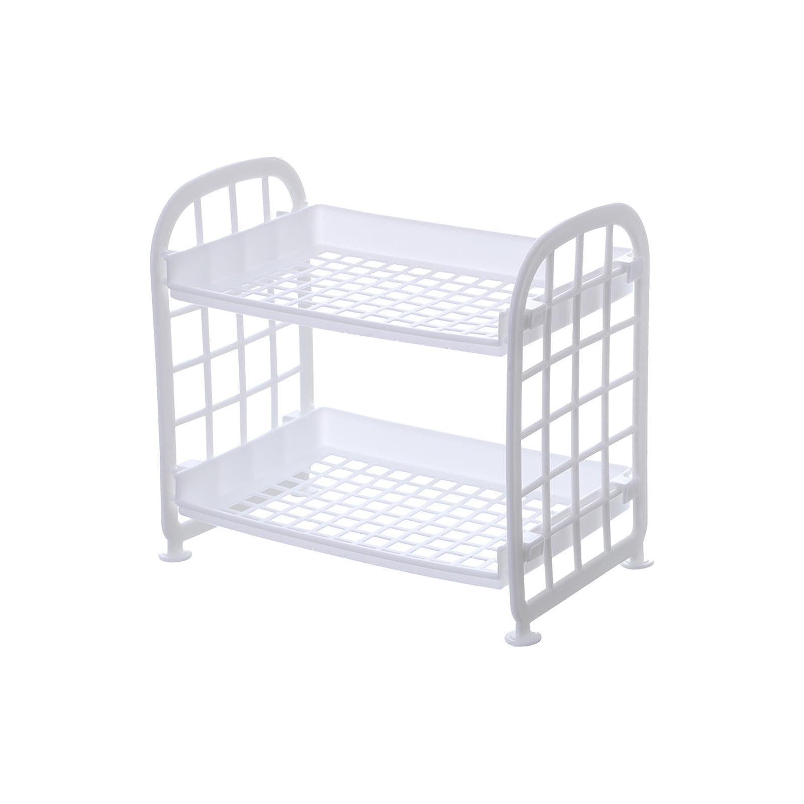 Small Plastic Shelf Desktop Hollowed Out Organizer 21.5*14*20cm White ...