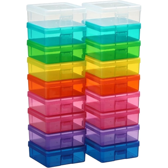 Small Plastic Storage Box Containers with Latching Lids - Craft ...