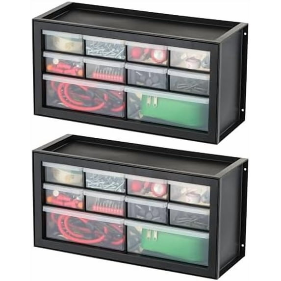 Small Plastic Storage Drawers, 10-Drawer - 2 Pack, Stackable Teacher ...