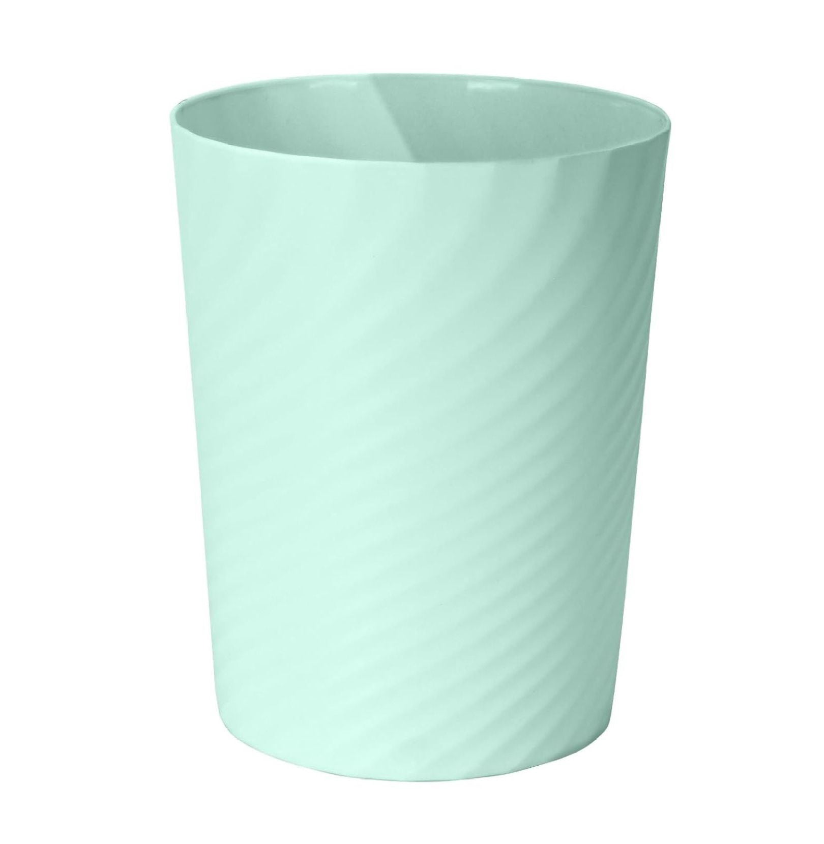 Small Plastic Trash Can - 1.8 Gallon - Light Green - Wastebasket ...