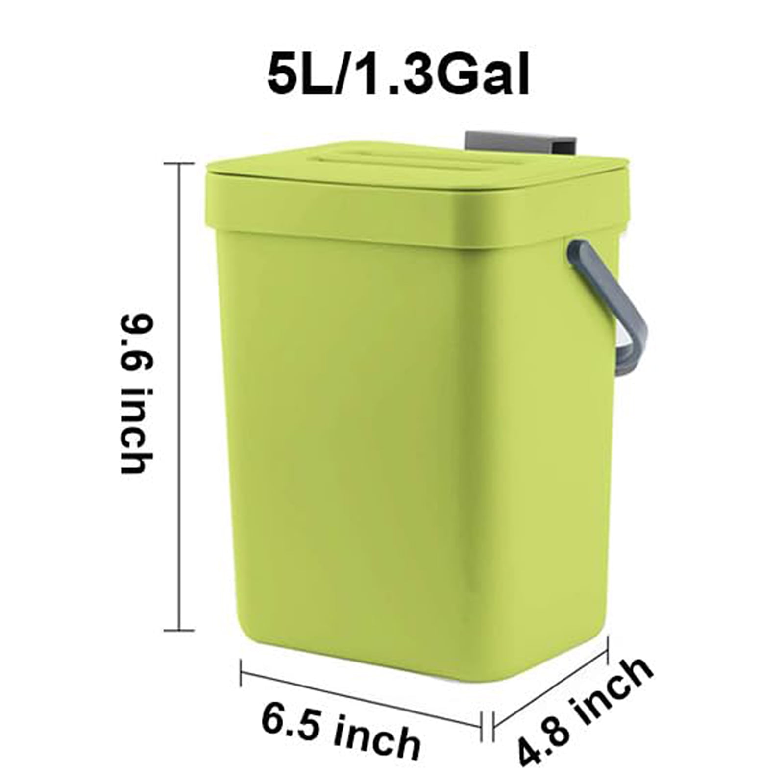 Small Plastic Trash Can, Hanging Small Trash Can with Lid Under Sink ...