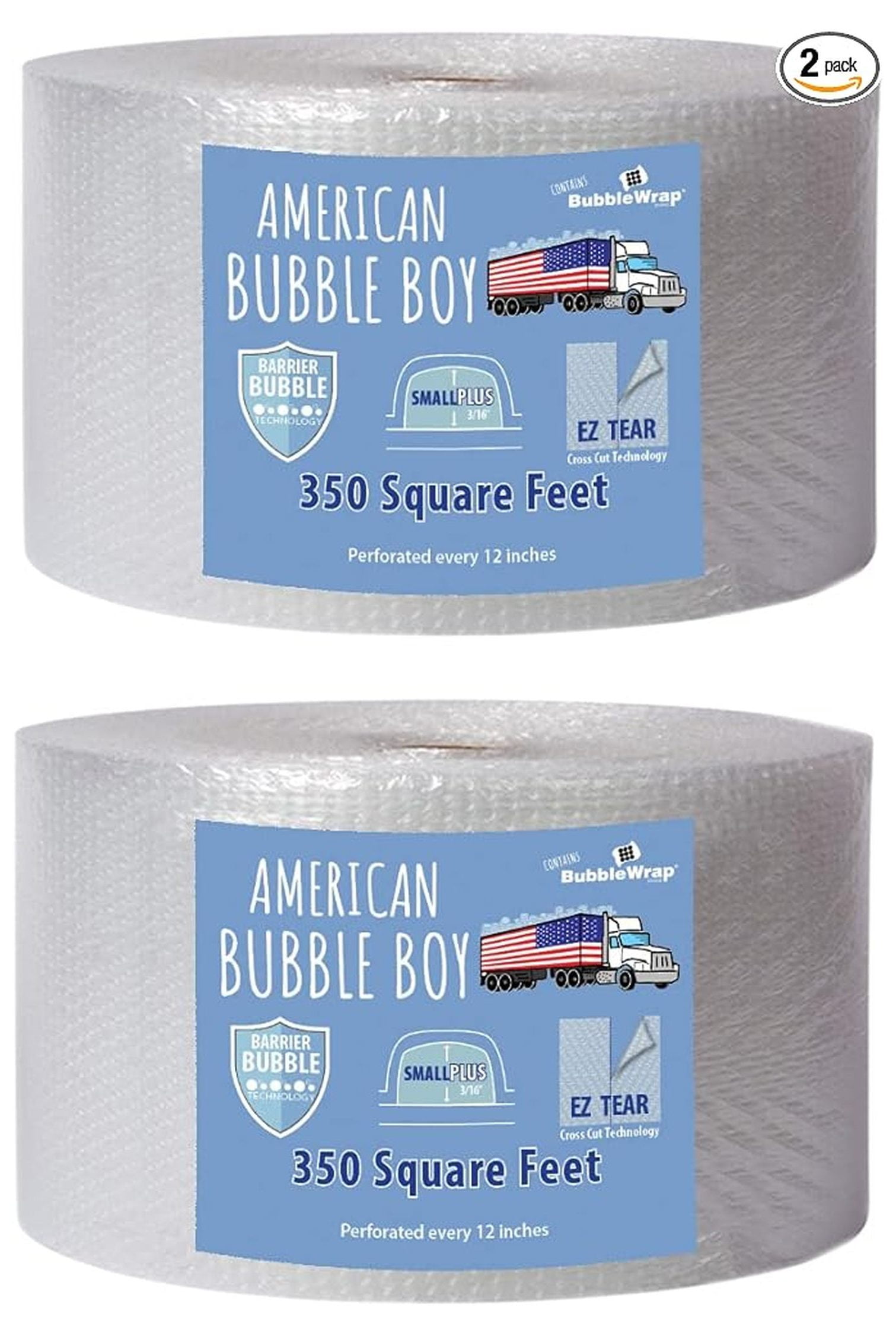 Small Plus Bubble, 700 Square feet, 12" Wide, Perforated Every 12 ...