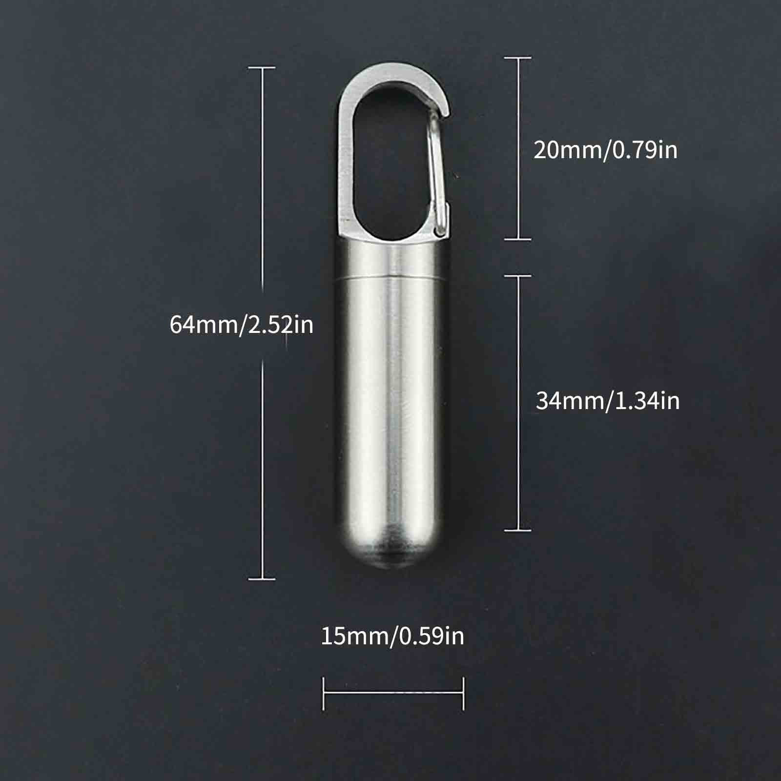 Small Pocket Pill Box Keychain,Aluminium Alloy Portable Mini Pill ...
