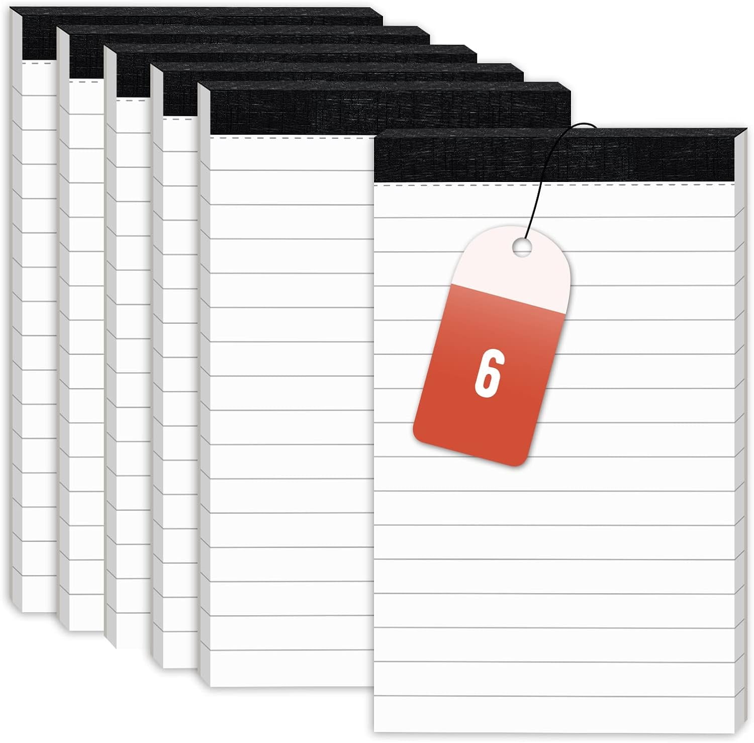 Small Pocket Size College Ruled Notepad - 3”x5” Memo Note Pads (6 Pack ...