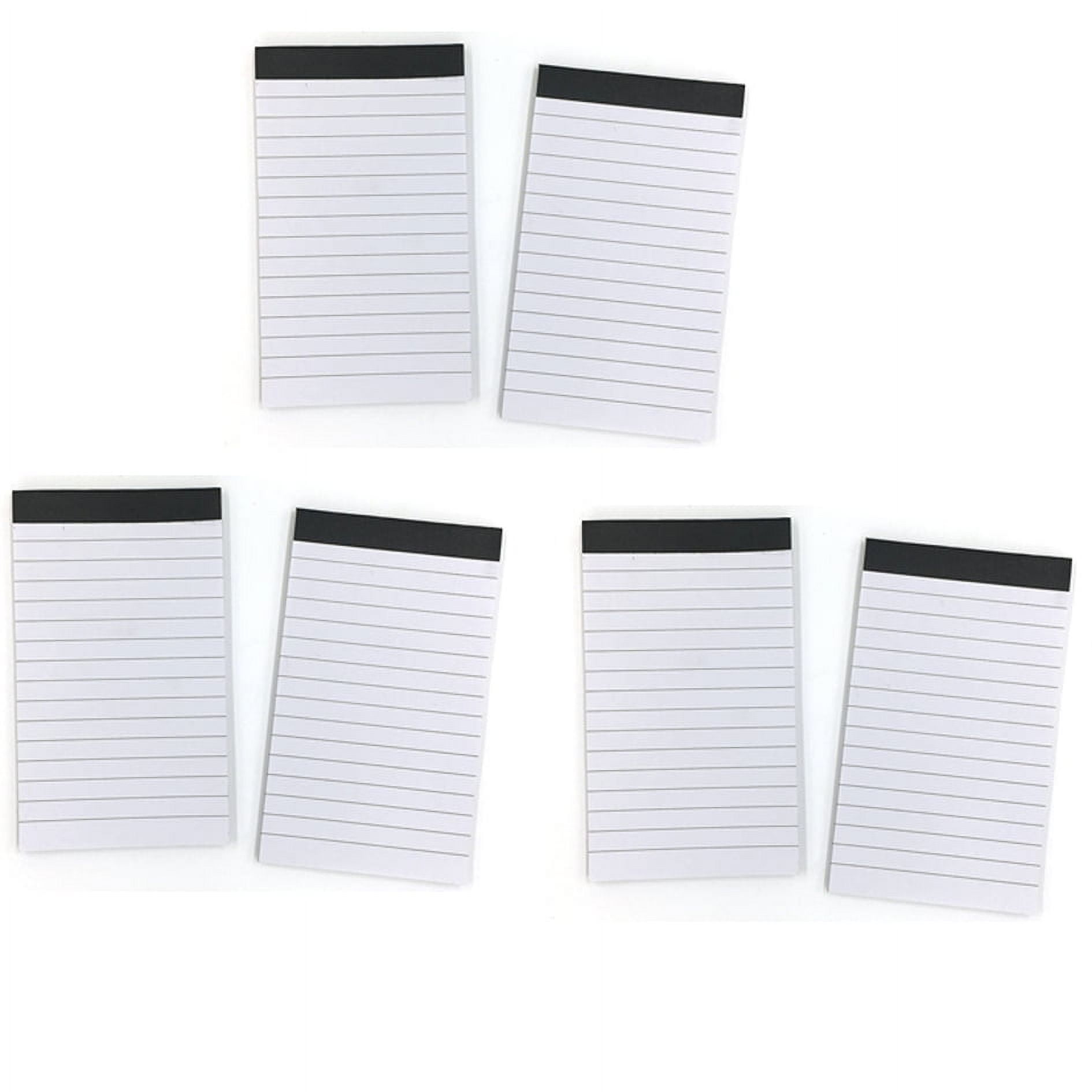 Small Pocket Size College Ruled Notepad - 3”x5” Memo Note Pads (6 Pack ...