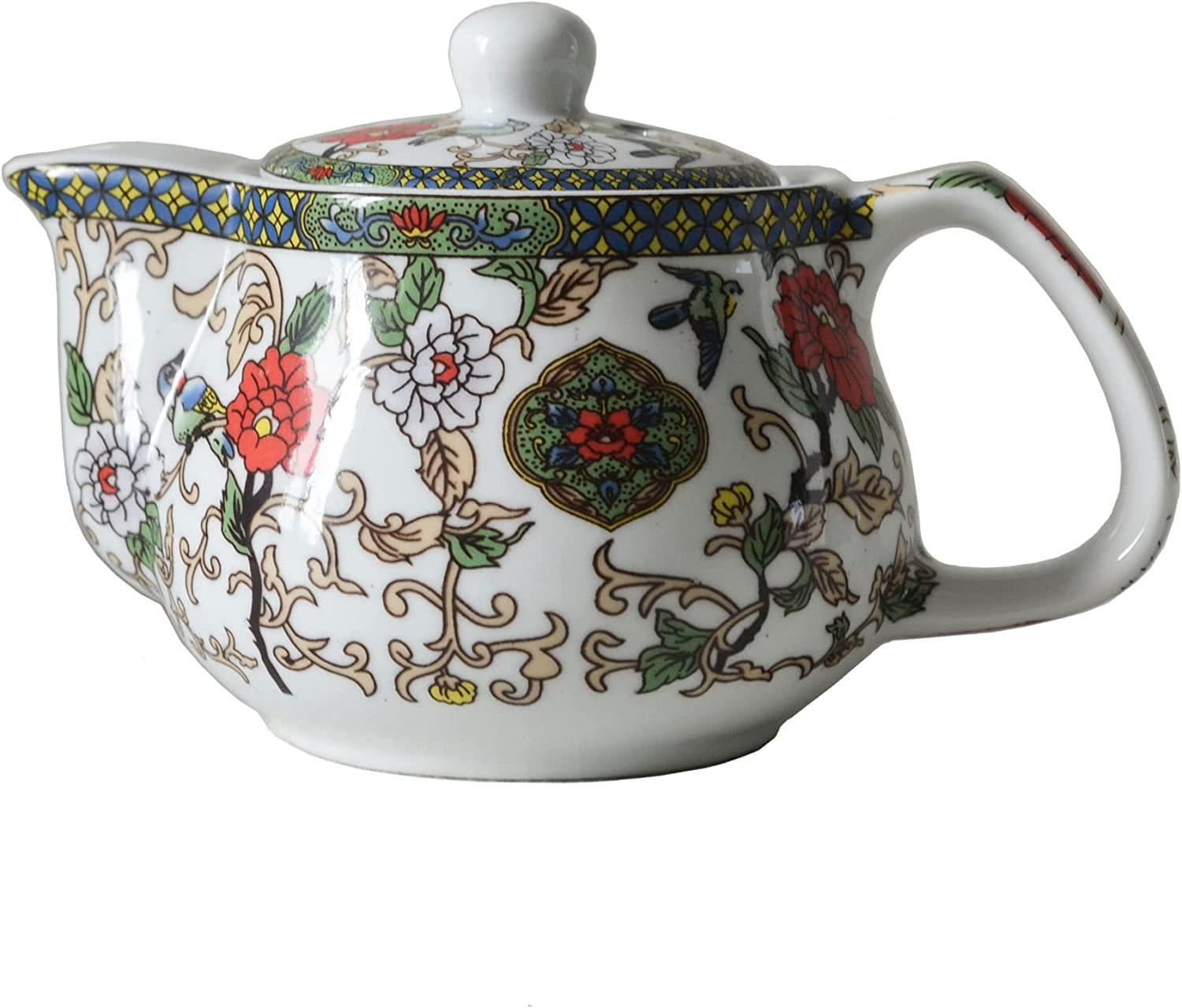 Small Porcelain Teapot, 9oz Tea Pot with Stainless Steel Infuser ...