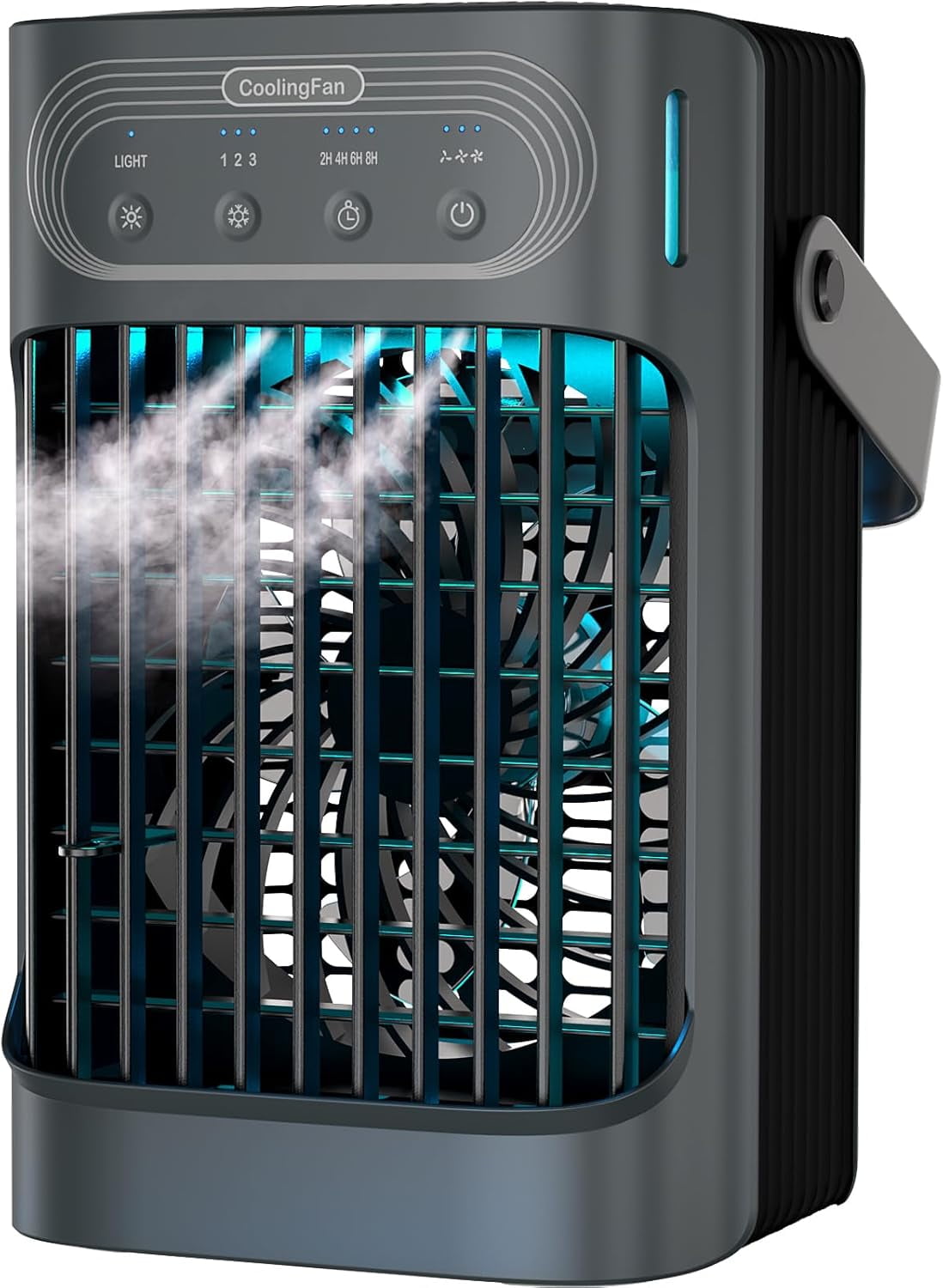 Small Portable Air Conditioner,3 Higher Speeds With 800 ml Extra Large Water Tank, 120 ...