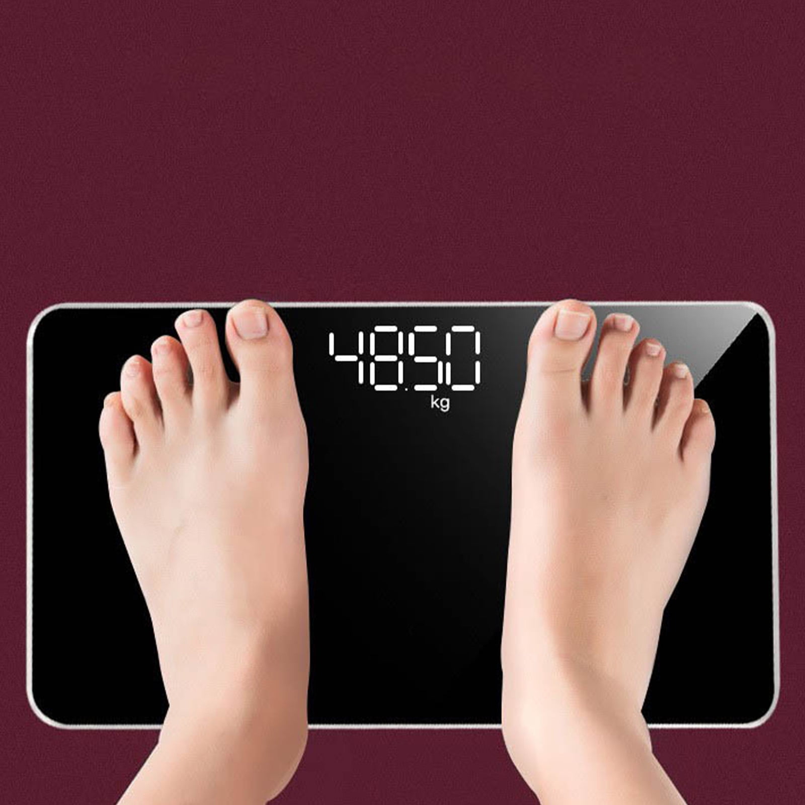 Small Portable Body Weight Scales Digital Bathroom Mirror Travel Scale ...