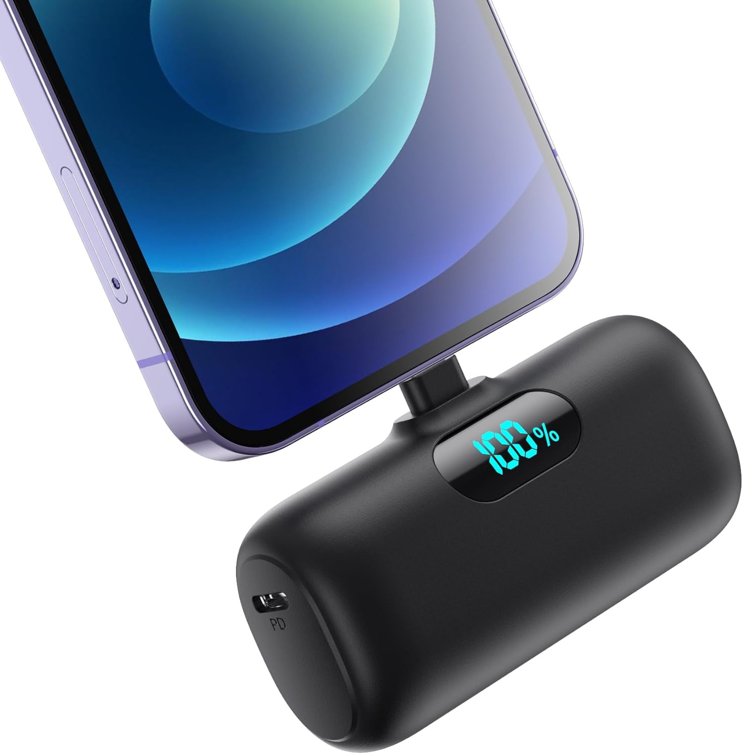 Small Portable Charger for iPhone 5000mAh, PD Fast Charging Power Bank ...