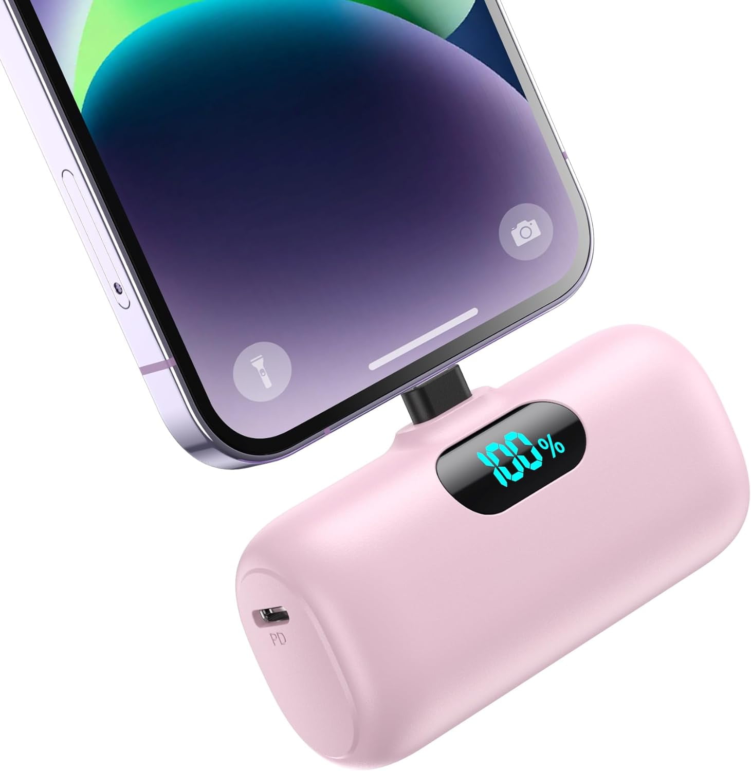 Small Portable Charger for iPhone,Upgraded 5000mAh PD Fast Charging ...
