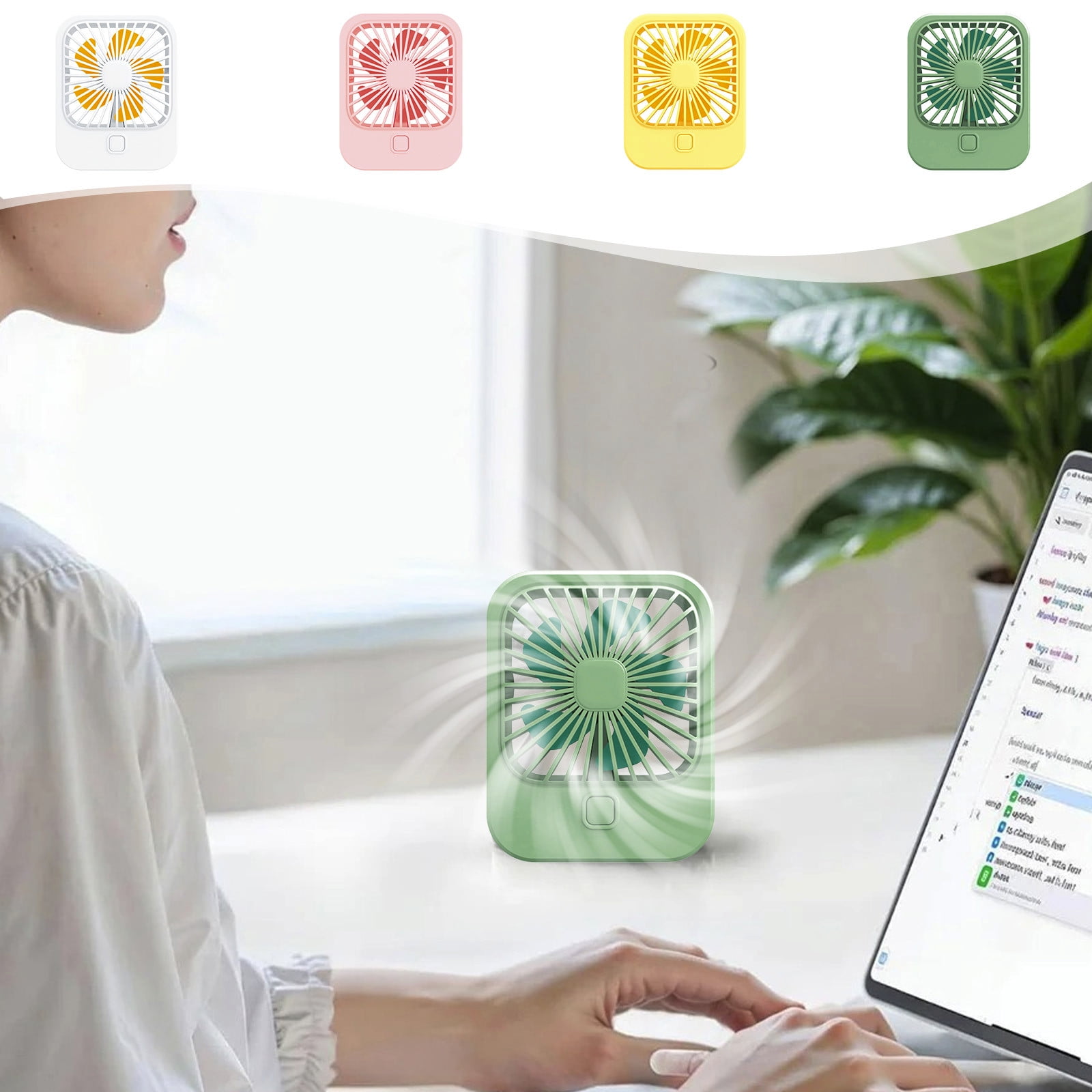 Small Portable Desk Fan,Foldable Air Circulator,3-Speed Quiet Operation ...