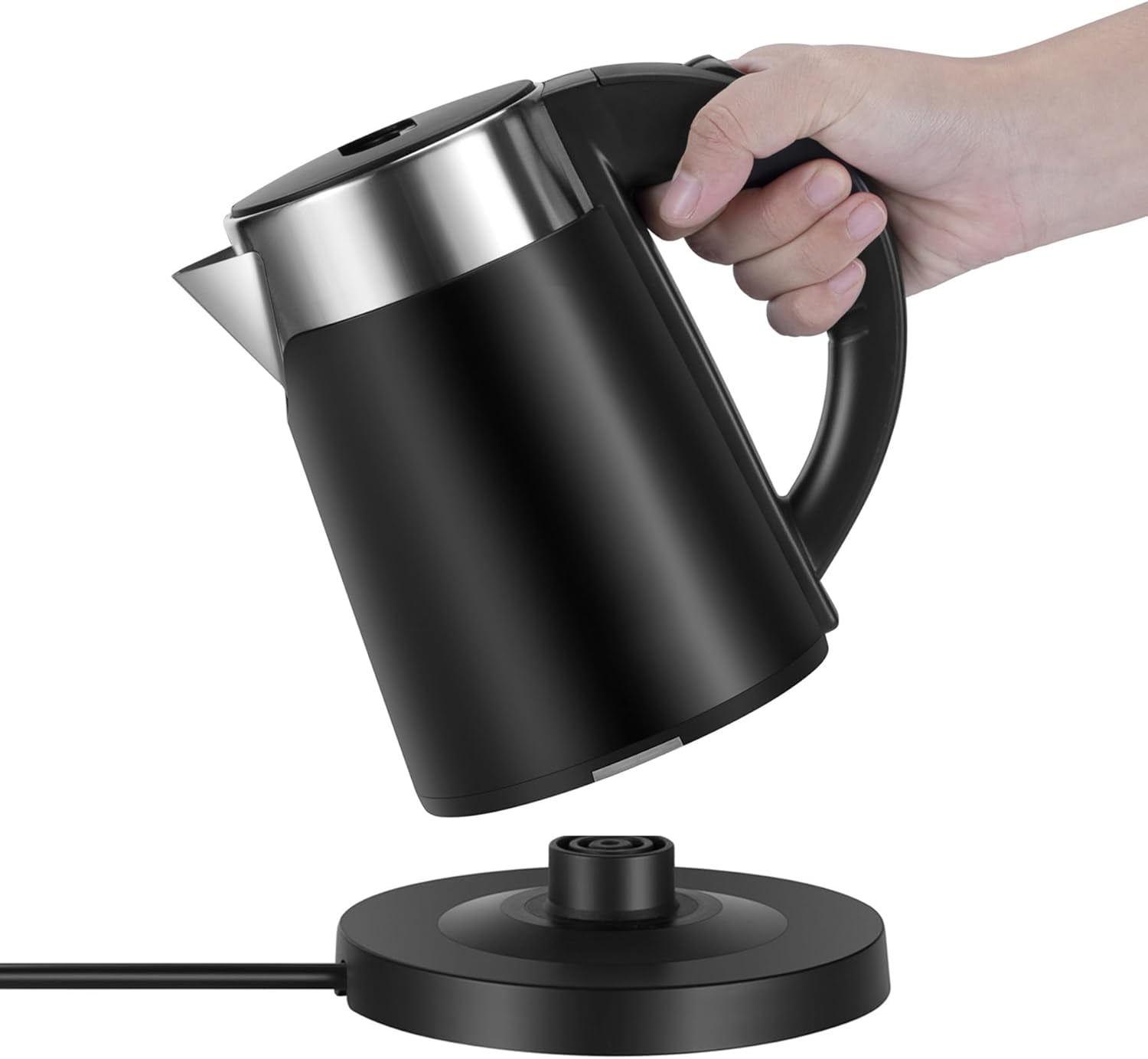 Small Portable Electric Tea Kettle, 0.8L Travel Electric Coffee Kettle ...