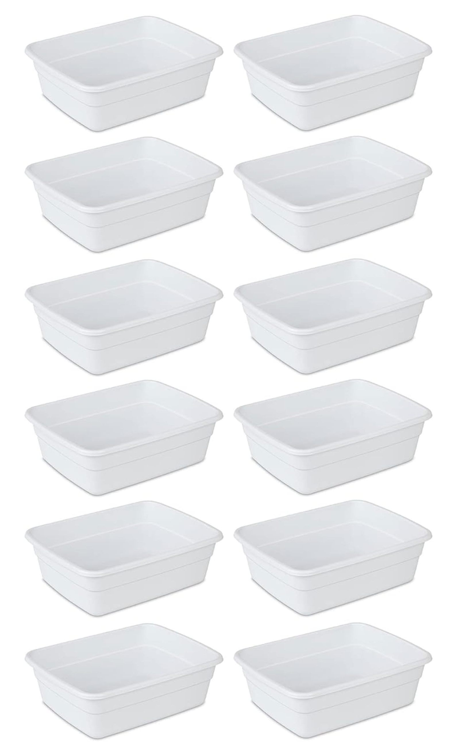 Small Portable Rectangle Plastic Heavy Duty Reinforced Plastic 8 Qt ...