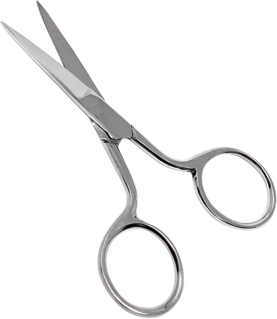 Small Precision Embroidery Scissors, 4" Forged Stainless Steel Sharp ...