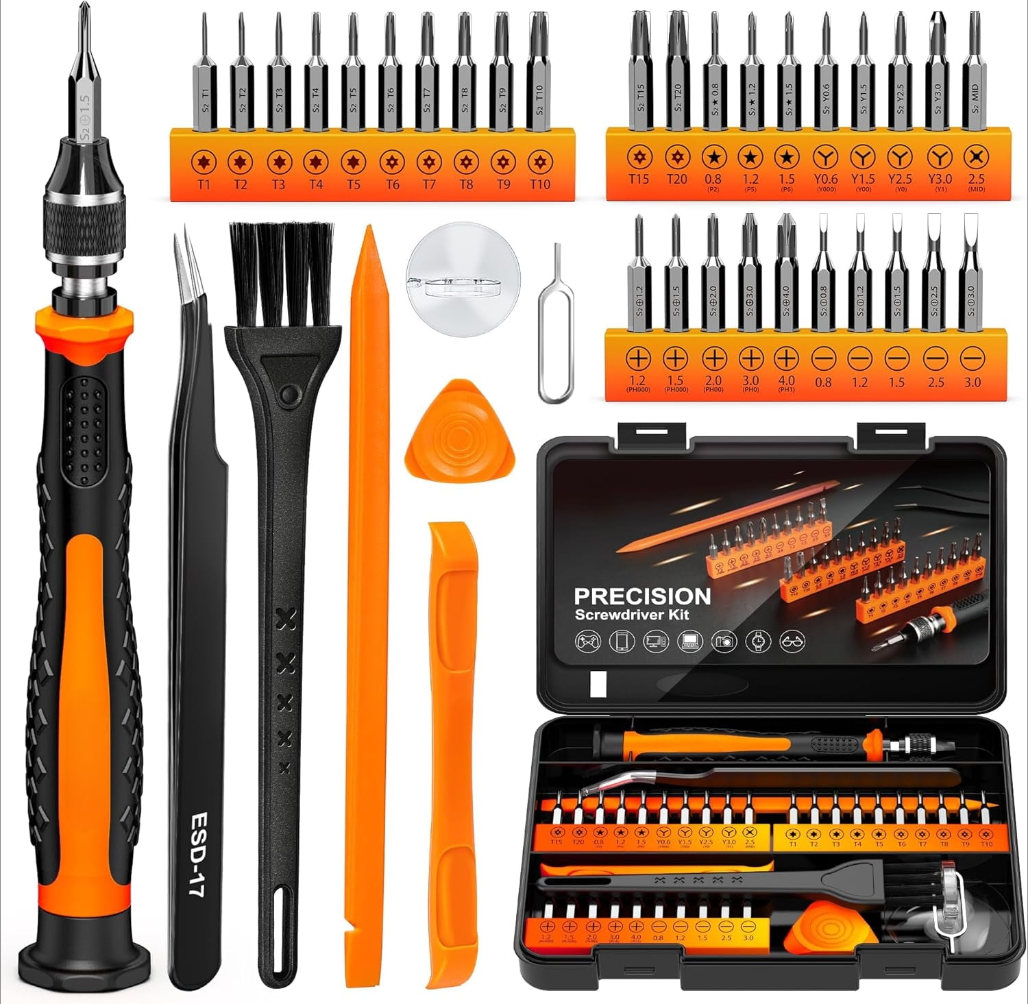 Small Precision Screwdriver Set with Torx T5, T6, Y00, Mini Repair Tool ...