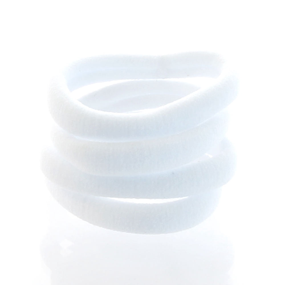 Small Premium Ponytail Hair Bands White 20cs - Walmart.com