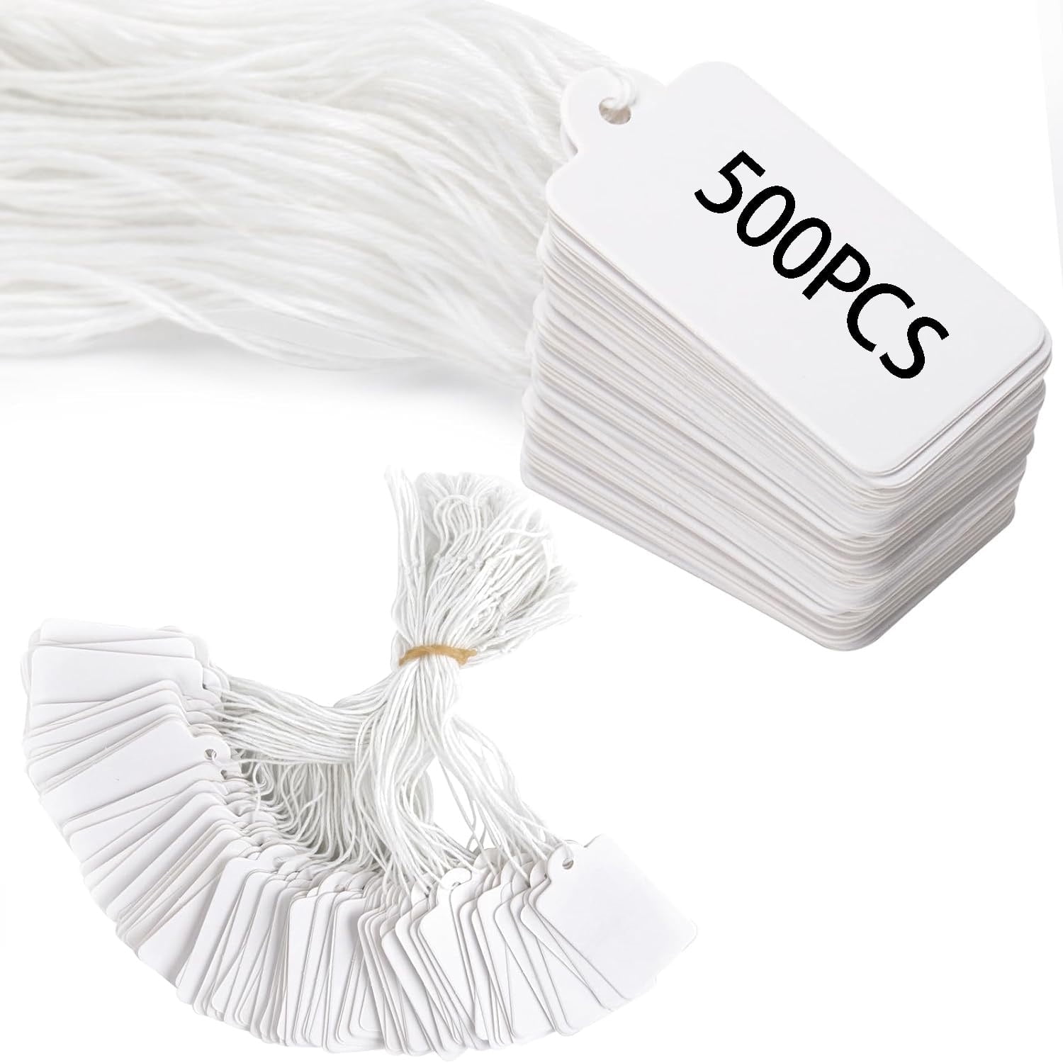 Small Price Tags with String Attached,Bexikou 500Pcs Clothes Size Tags ...