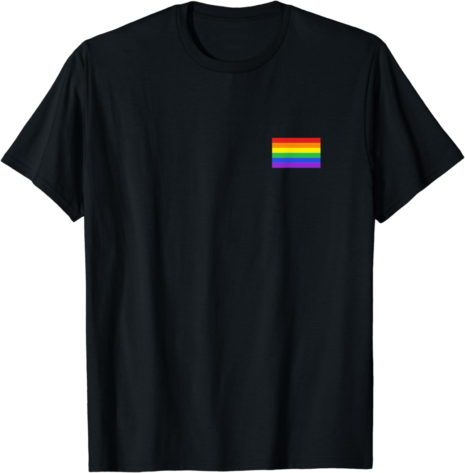 Small Pride Flag Subtle Pride Rainbow LGBT Gay Pride Month T-Shirt ...