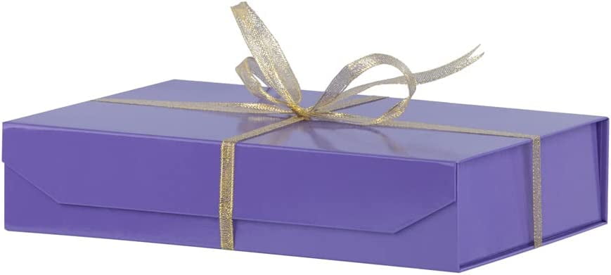 Small Purple Gift Boxes with Lids - 12 x 8 x 2.7 Inches - Glossy ...