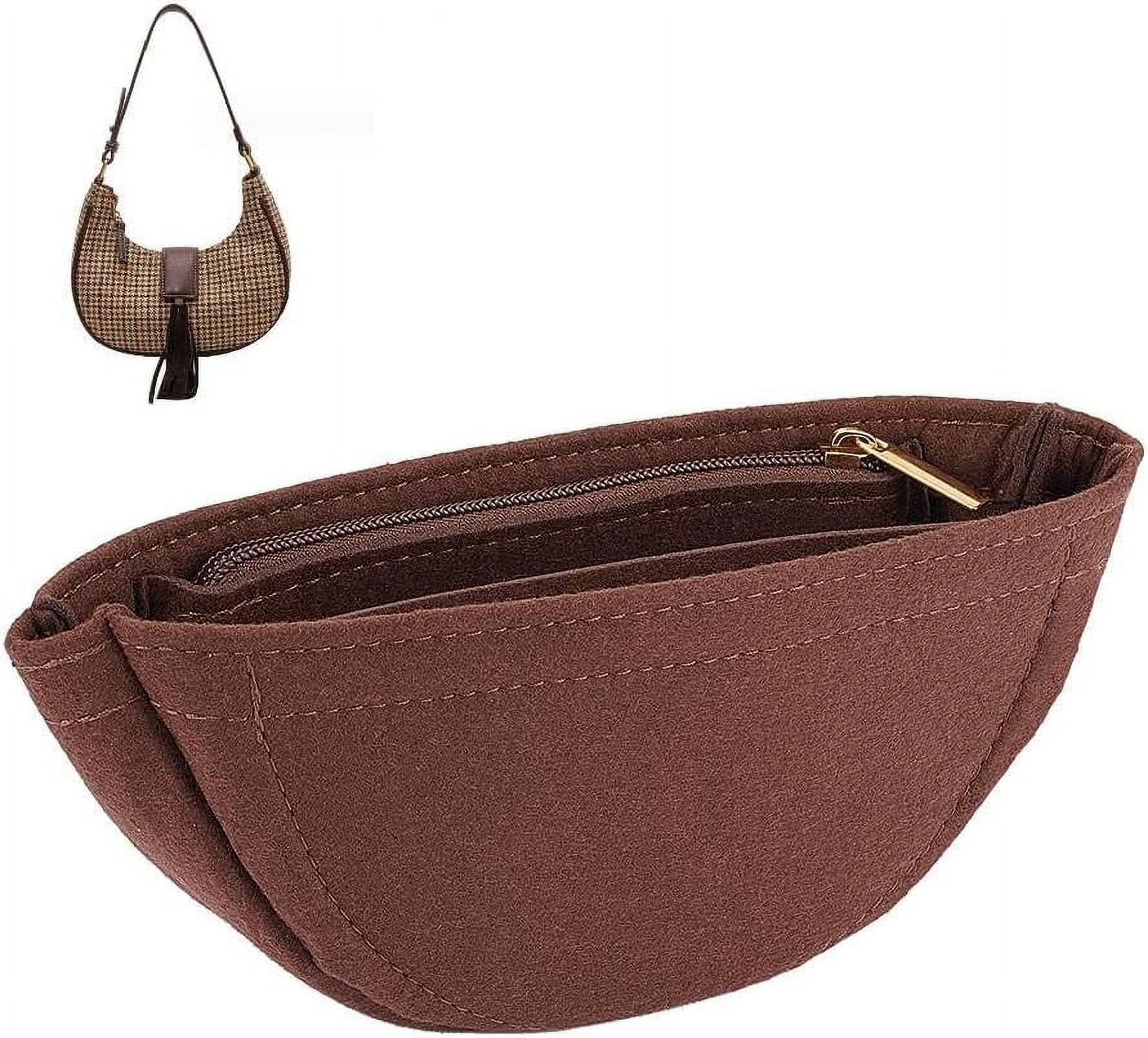 Purse Organizer Insert Felt Shoulder Bags Insert Arc Shape Underarm Bag ...