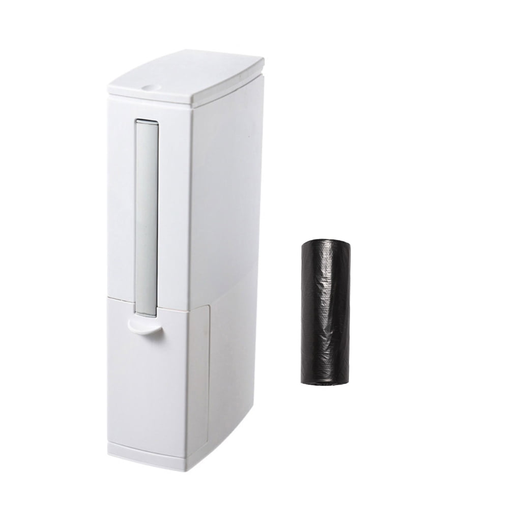 Small Push Top Waste Bin with Toilet Brush For Efficient Storage And ...