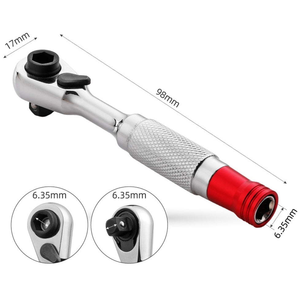 Small Quick Double-Ended Socket Ratchet Wrench Rod Screwdriver Repair ...