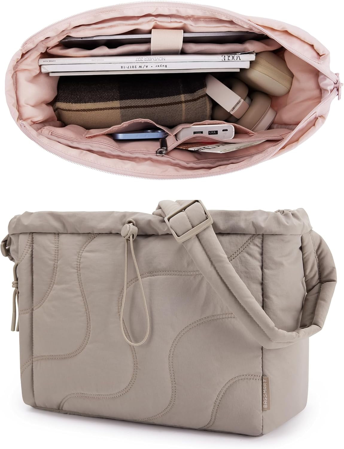 Small Quilted Tote Bag, Lightweight Crossbody Purses for Women, Travel ...